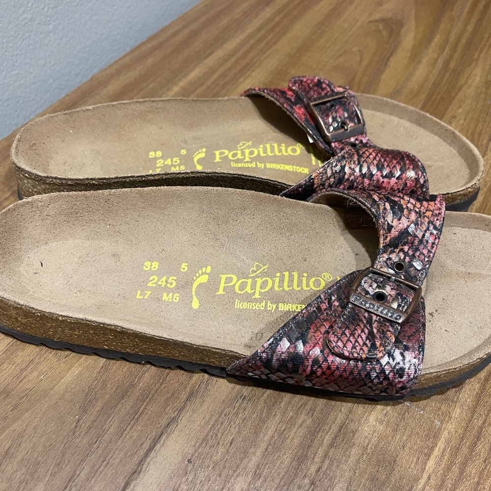 Papillo Licensed By Birkenstock Sandals. Pink Snake S… - Gem
